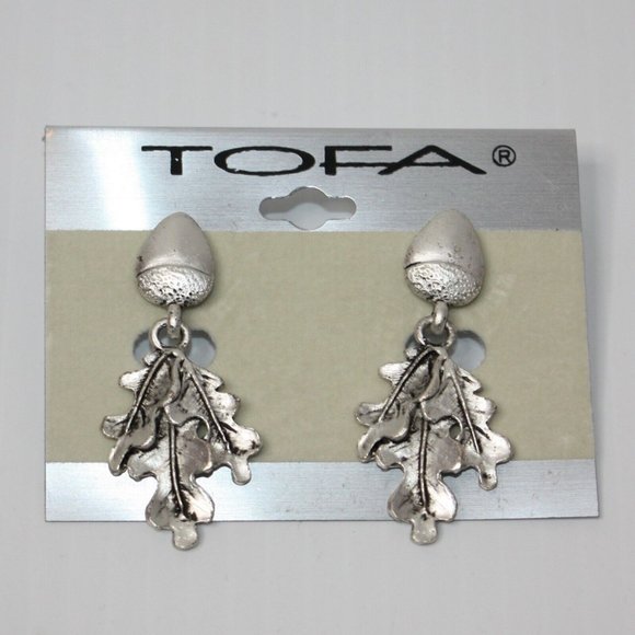 Tofa | Jewelry | Tofa Silver Tone Earrings Radish With Dangling Stems ...